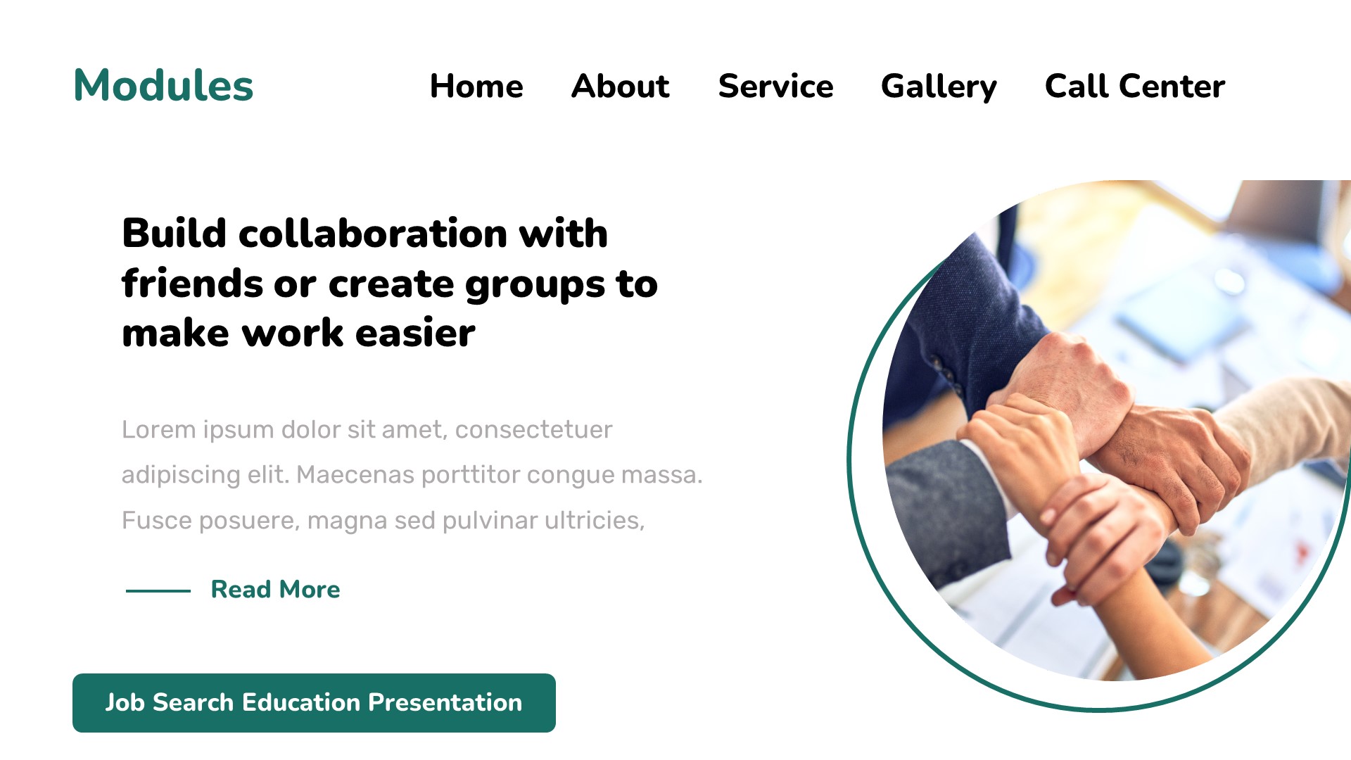 Modules - Job Board Education Powerpoint Template, Presentation Templates