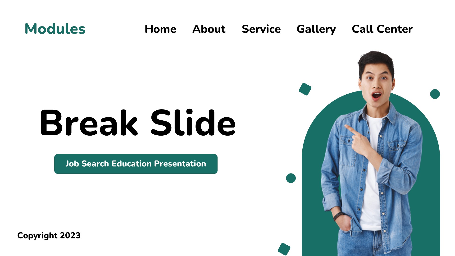 Modules - Job Board Education Powerpoint Template, Presentation Templates