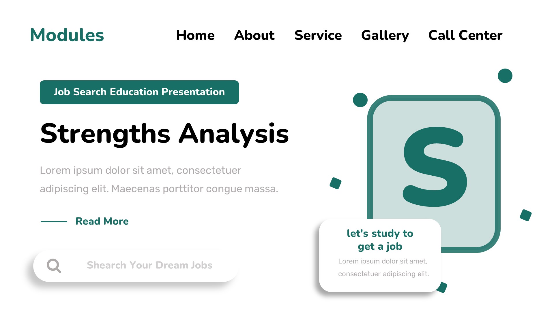 Modules - Job Board Education Powerpoint Template, Presentation Templates