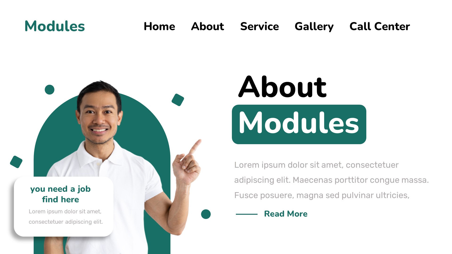 Modules - Job Board Education Powerpoint Template, Presentation Templates