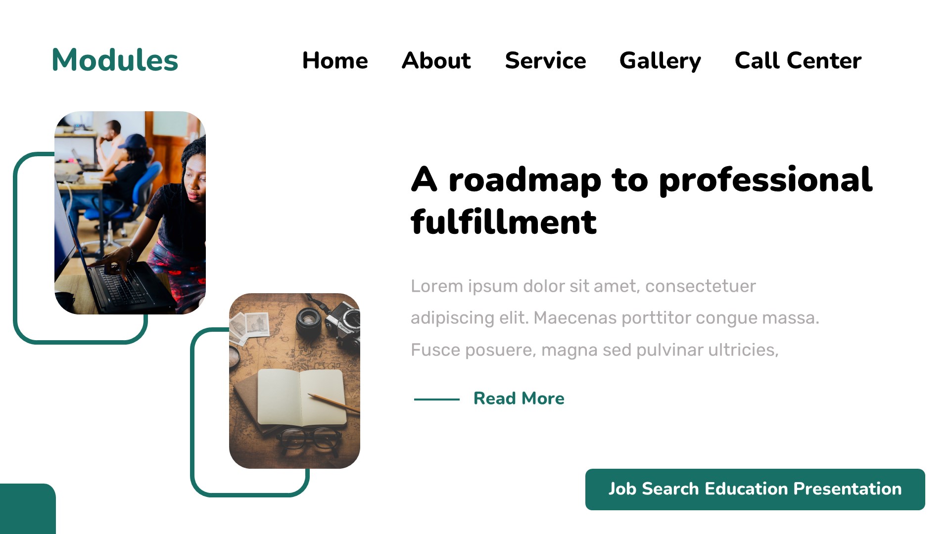 Modules - Job Board Education Powerpoint Template, Presentation Templates