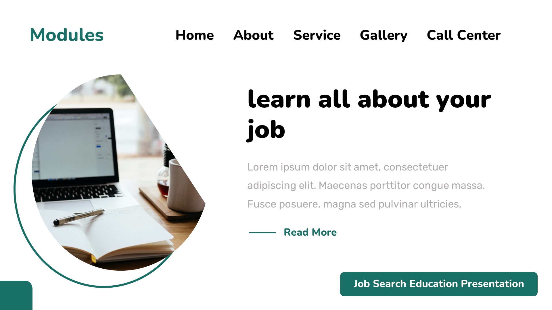 Modules - Job Board Education Powerpoint Template, Presentation Templates