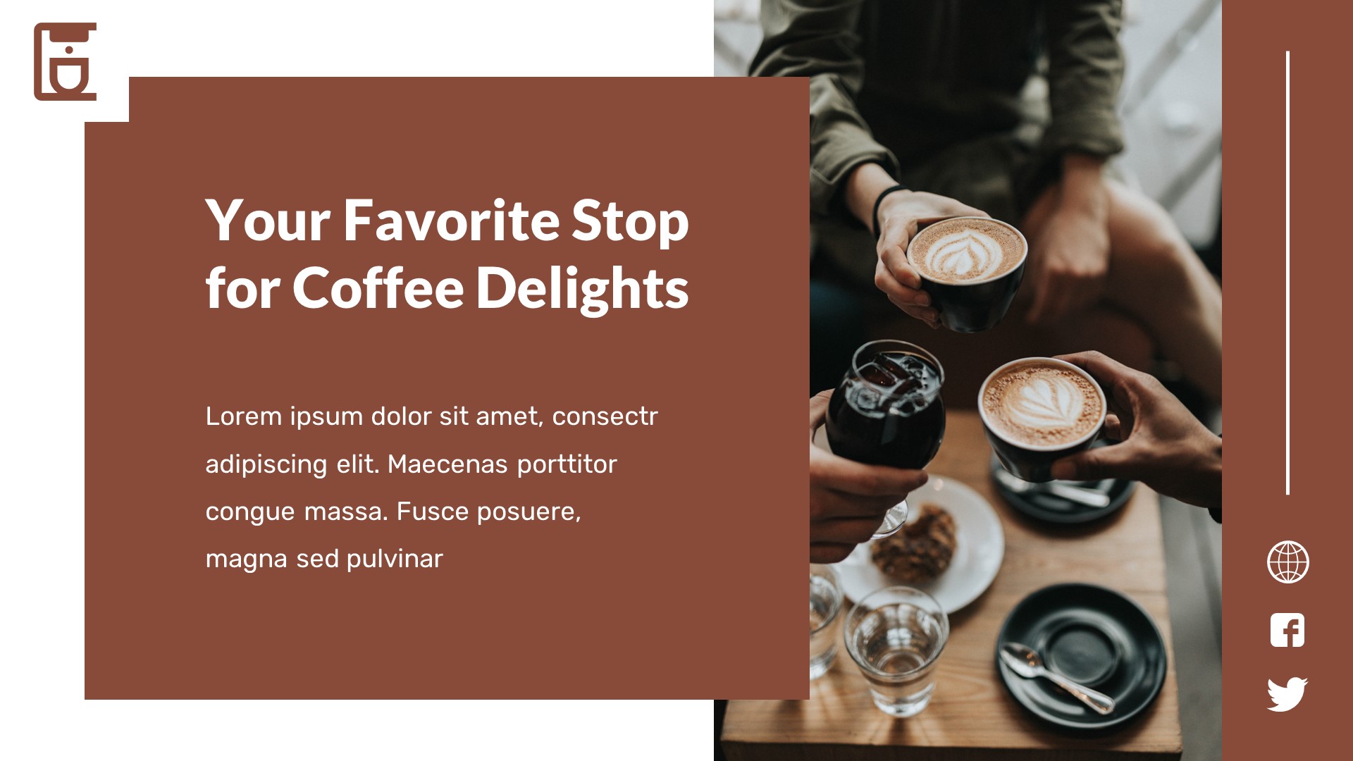 Ngopiyay - Coffee Shop & Cafe Powerpoint Template, Presentation Templates