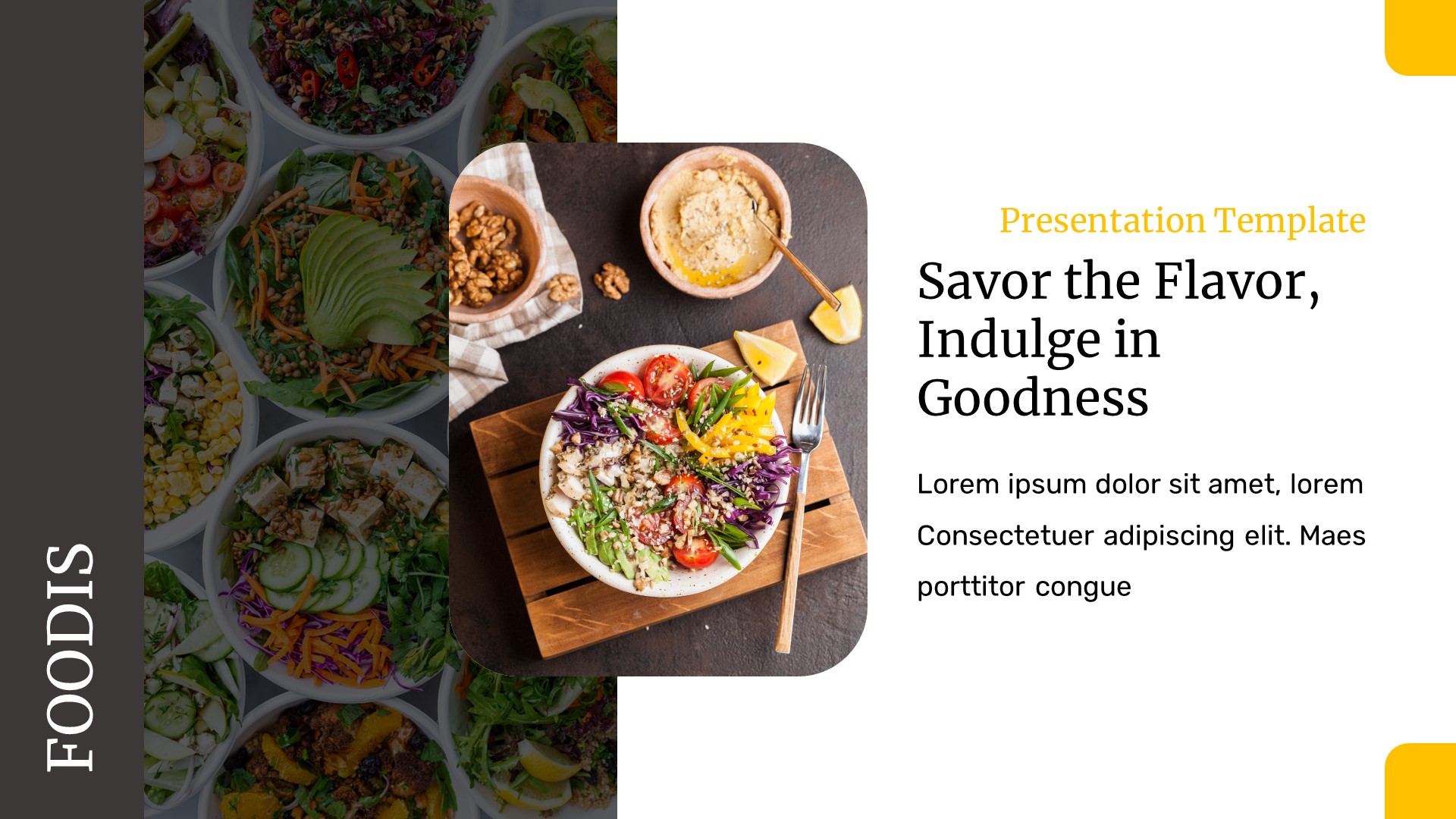 Foodis - Food & Restaurant Google Slides Template, Presentation Templates