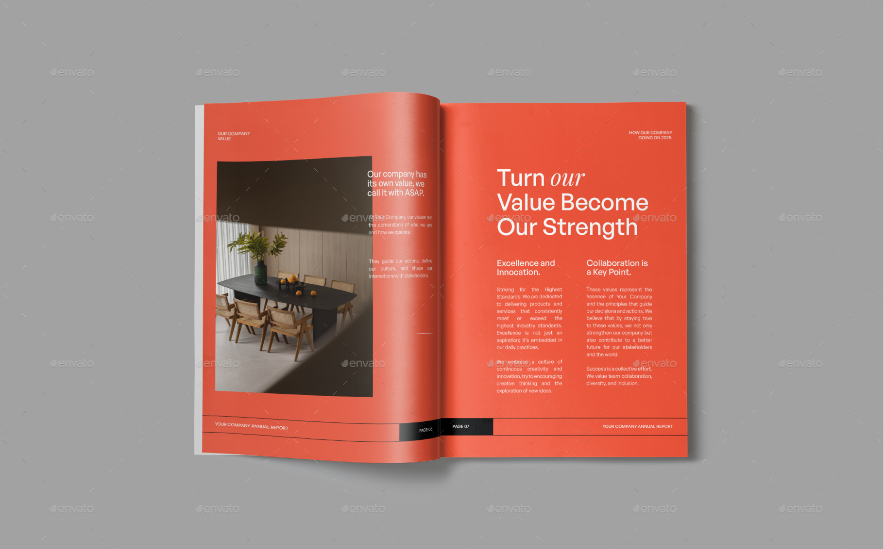 Modern Minimal Annual Report, Print Templates | GraphicRiver