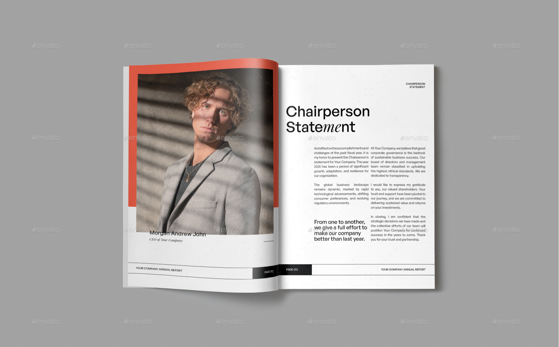 Modern Minimal Annual Report, Print Templates | GraphicRiver