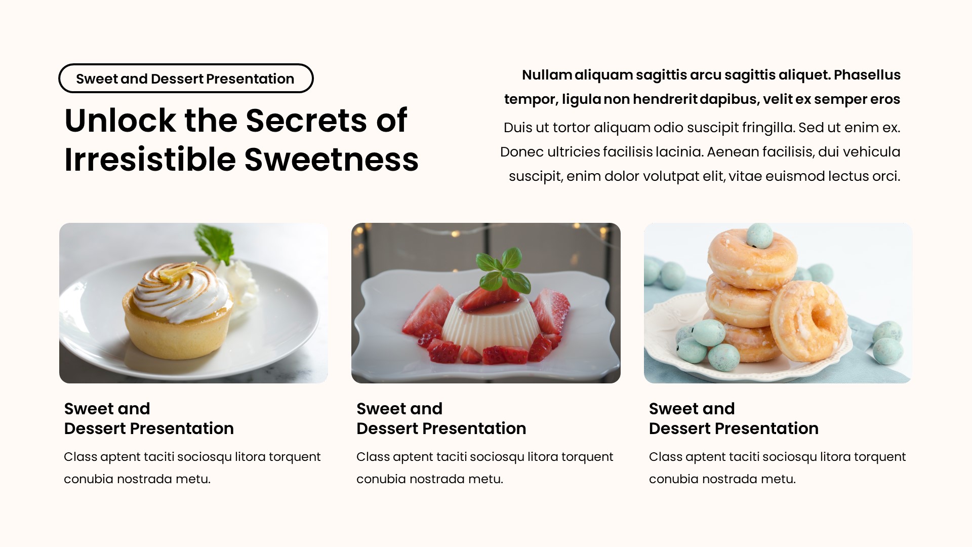 Maniz - Sweet & Dessert Cake Powerpoint Template, Presentation Templates