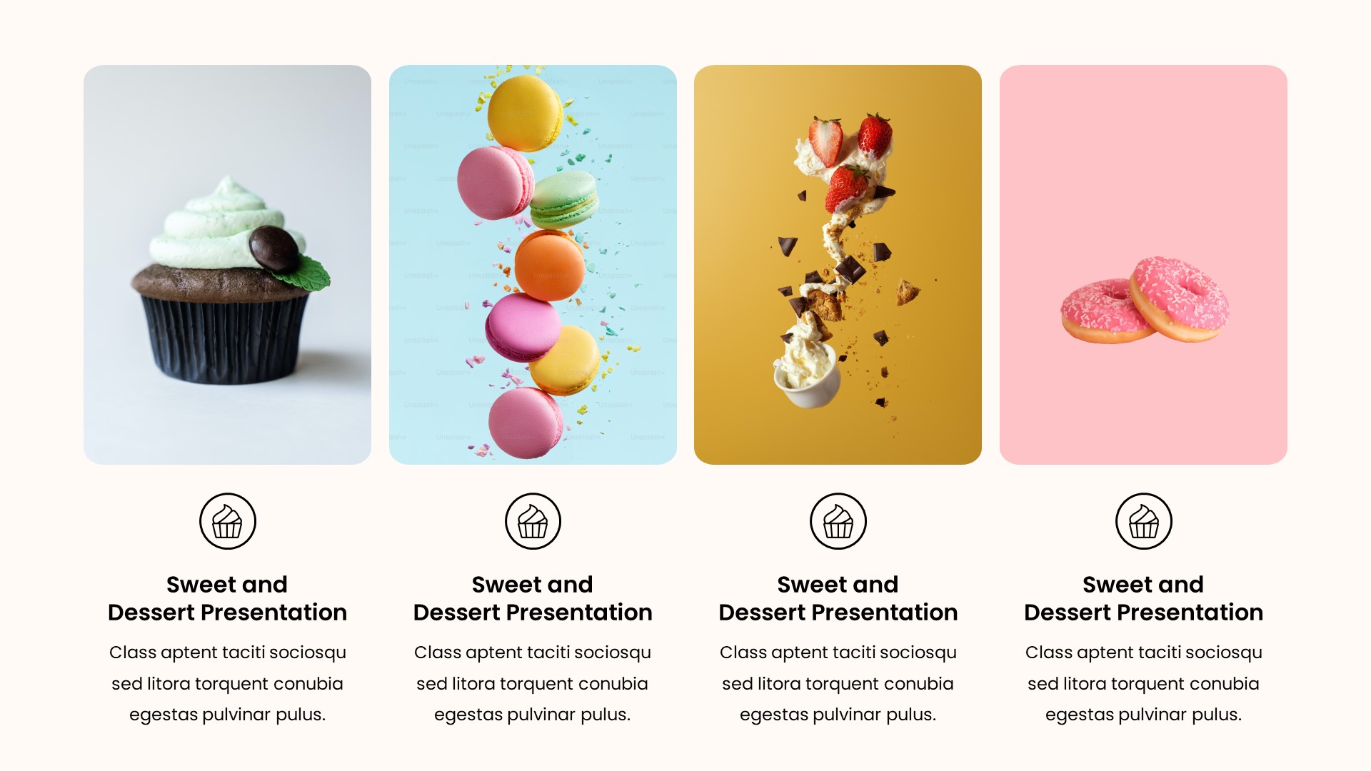 Maniz - Sweet & Dessert Cake Powerpoint Template, Presentation Templates