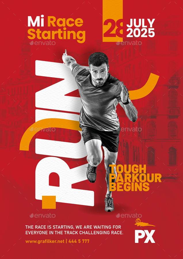 Sprint Runner Flyer Bundle Templates, Print Templates | GraphicRiver