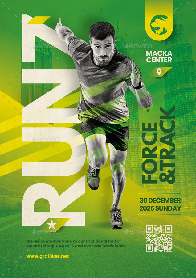 Sprint Runner Flyer Bundle Templates, Print Templates | GraphicRiver