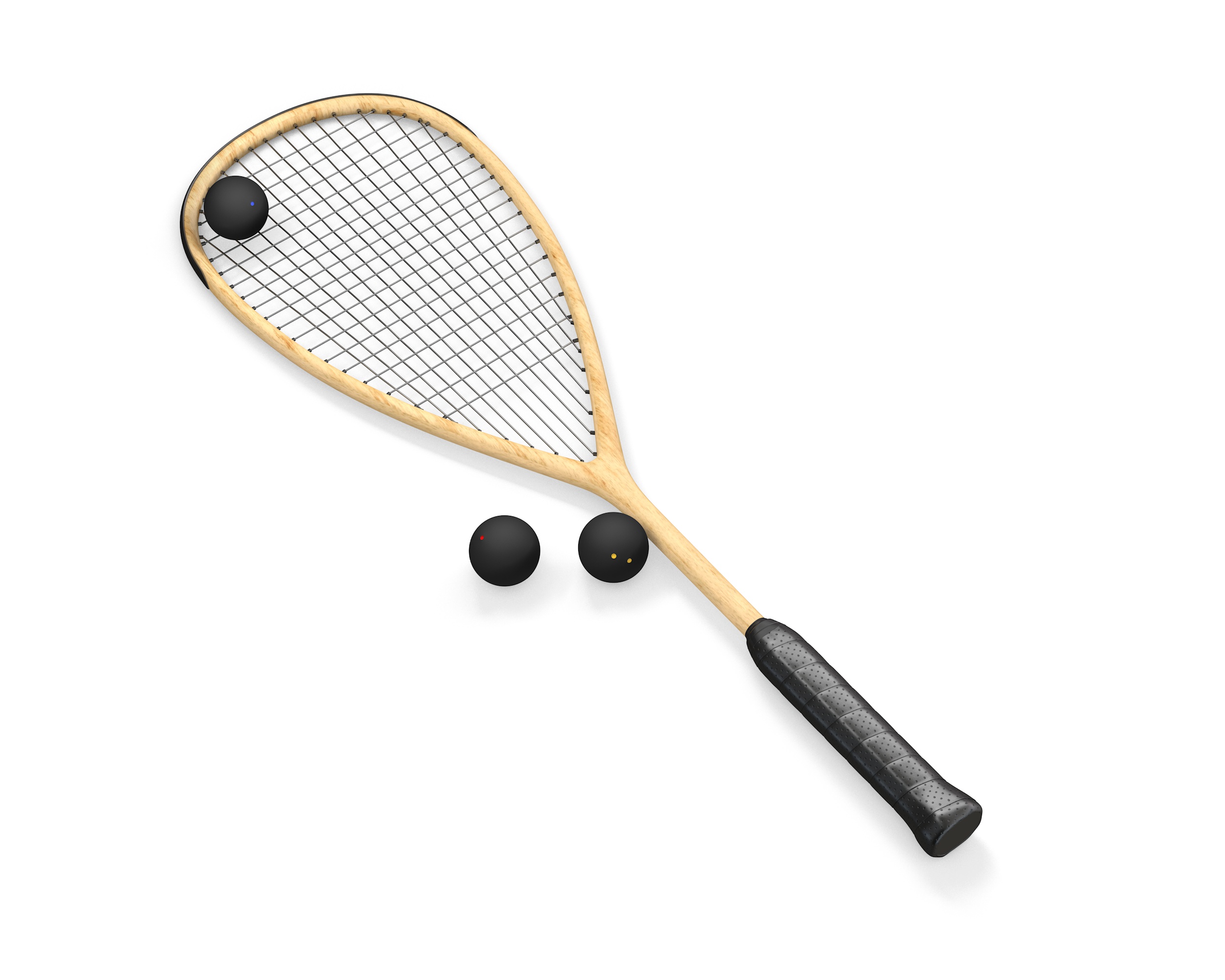 Squash_set_paddle_and_balls by mailyurets | 3DOcean