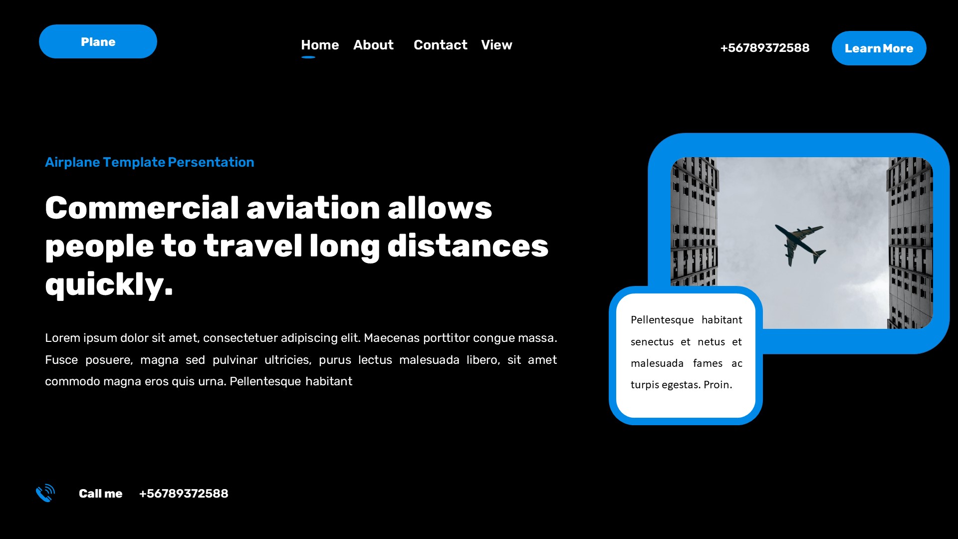 Plane Aviation Keynote Template, Presentation Templates | GraphicRiver