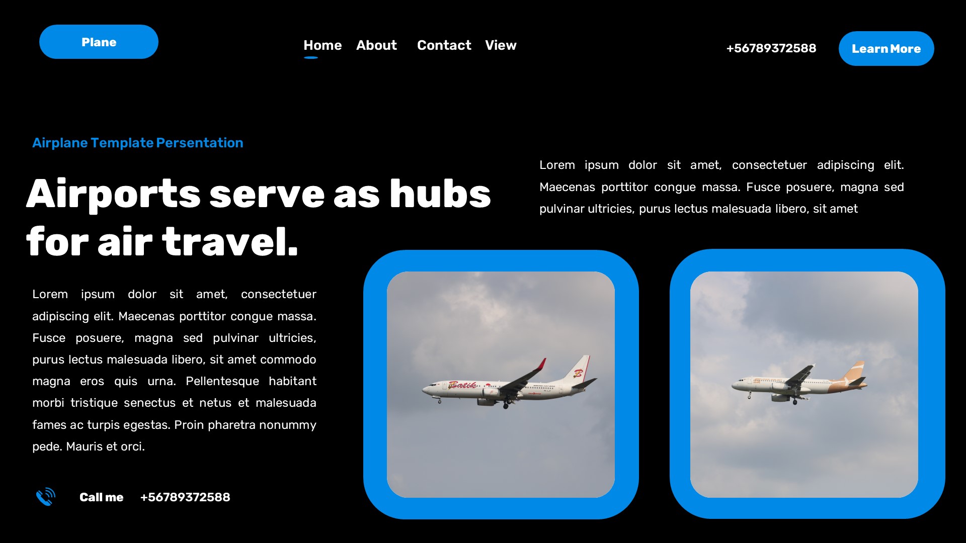 Plane Aviation Keynote Template, Presentation Templates | GraphicRiver