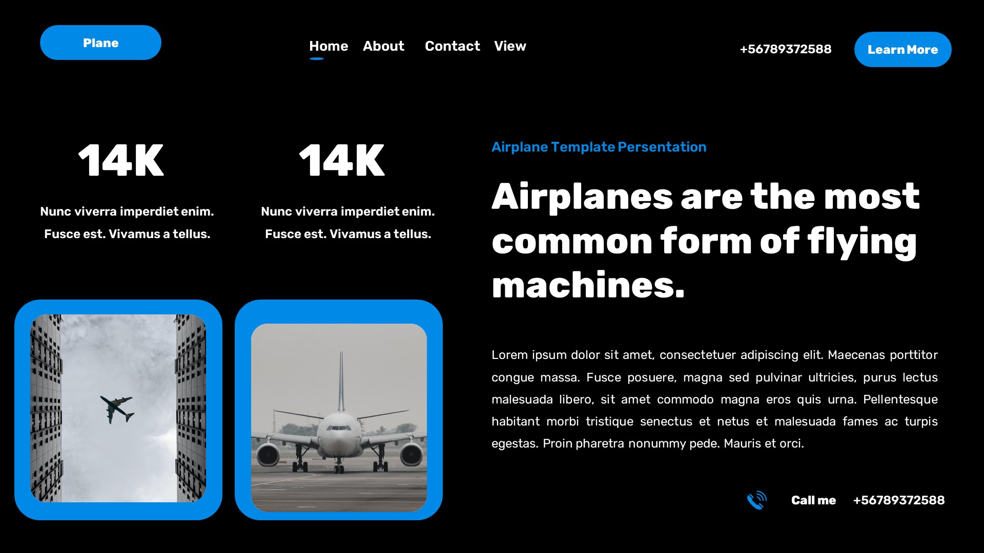 Plane Aviation Keynote Template, Presentation Templates | GraphicRiver