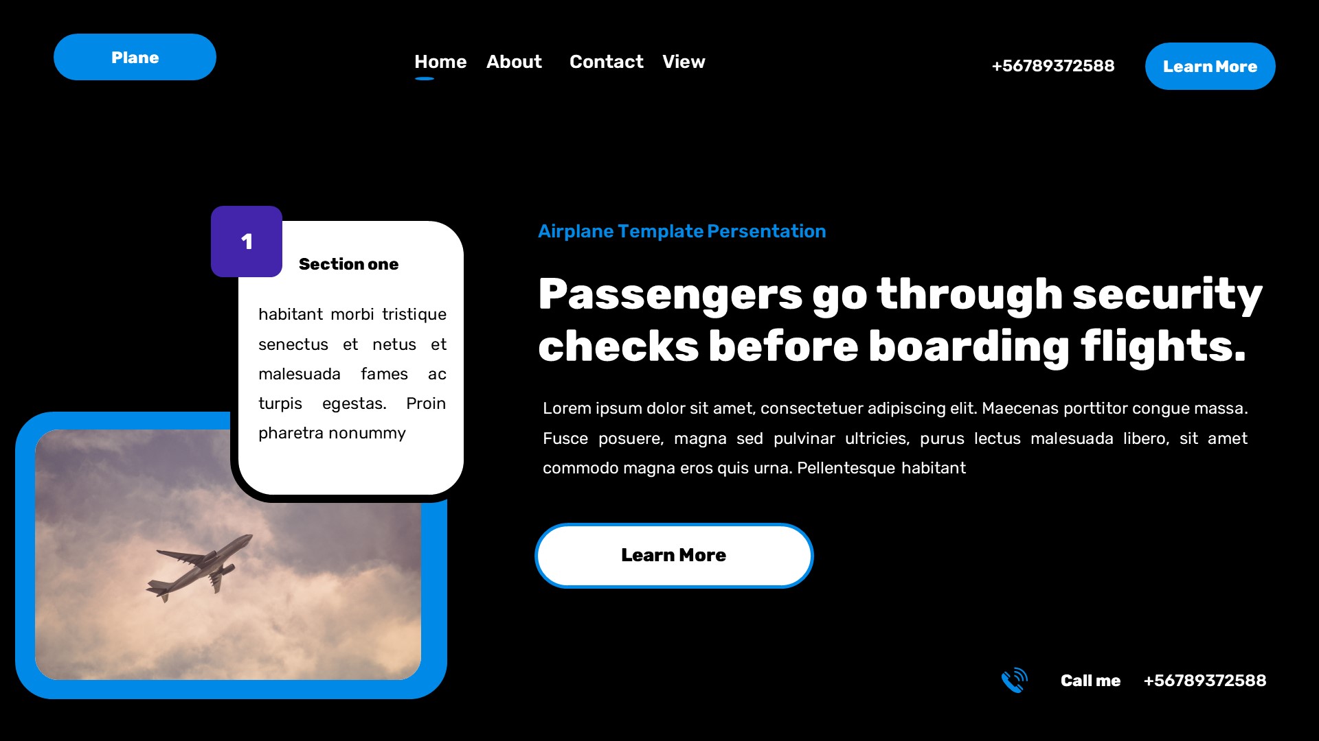 Plane Aviation Powerpoint Template, Presentation Templates | GraphicRiver
