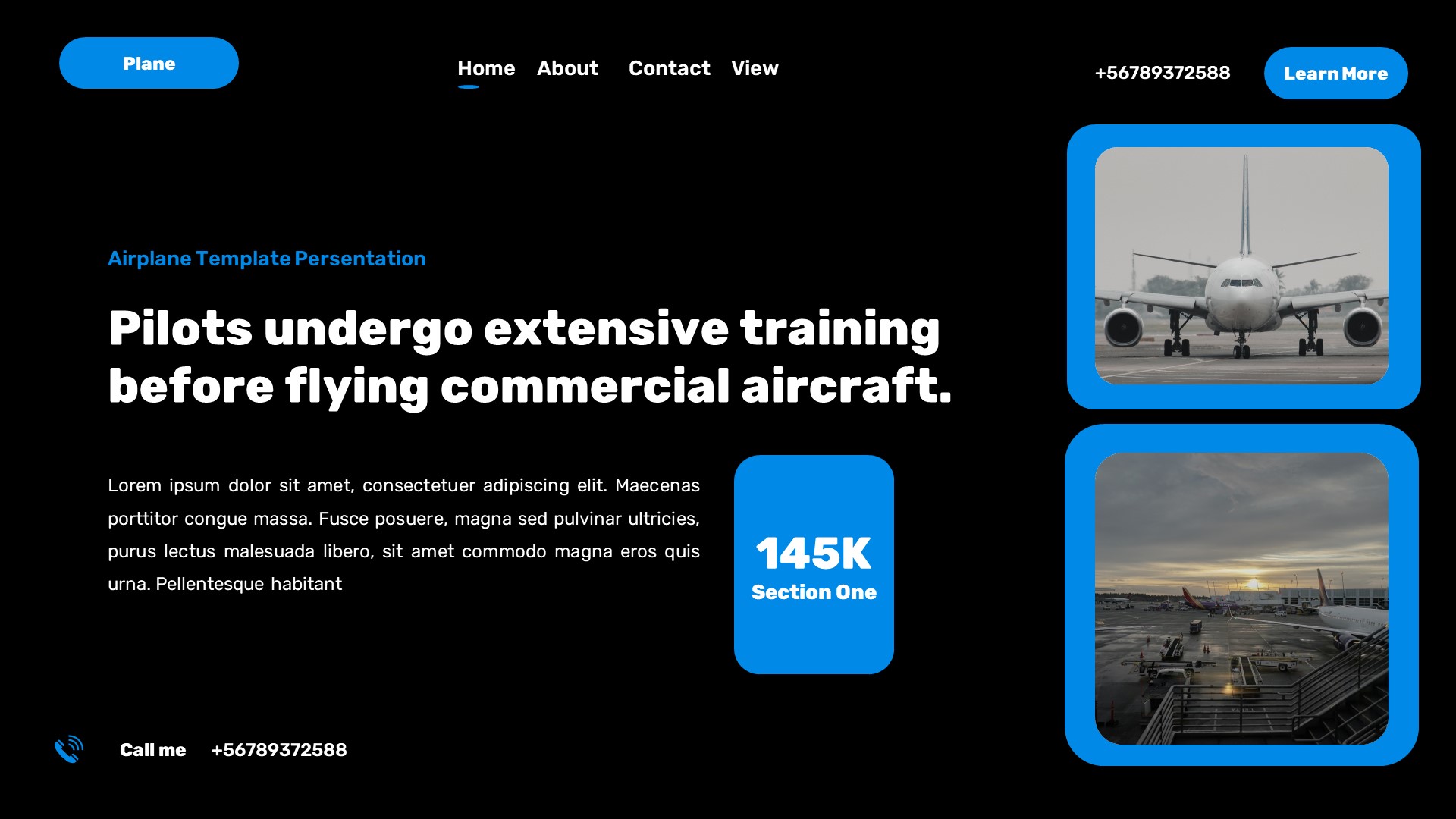 Plane Aviation Powerpoint Template, Presentation Templates | GraphicRiver