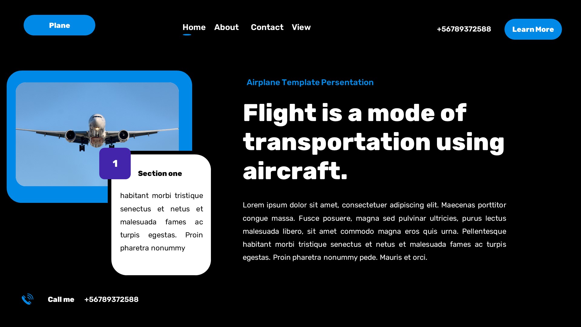 Plane Aviation Powerpoint Template, Presentation Templates | GraphicRiver