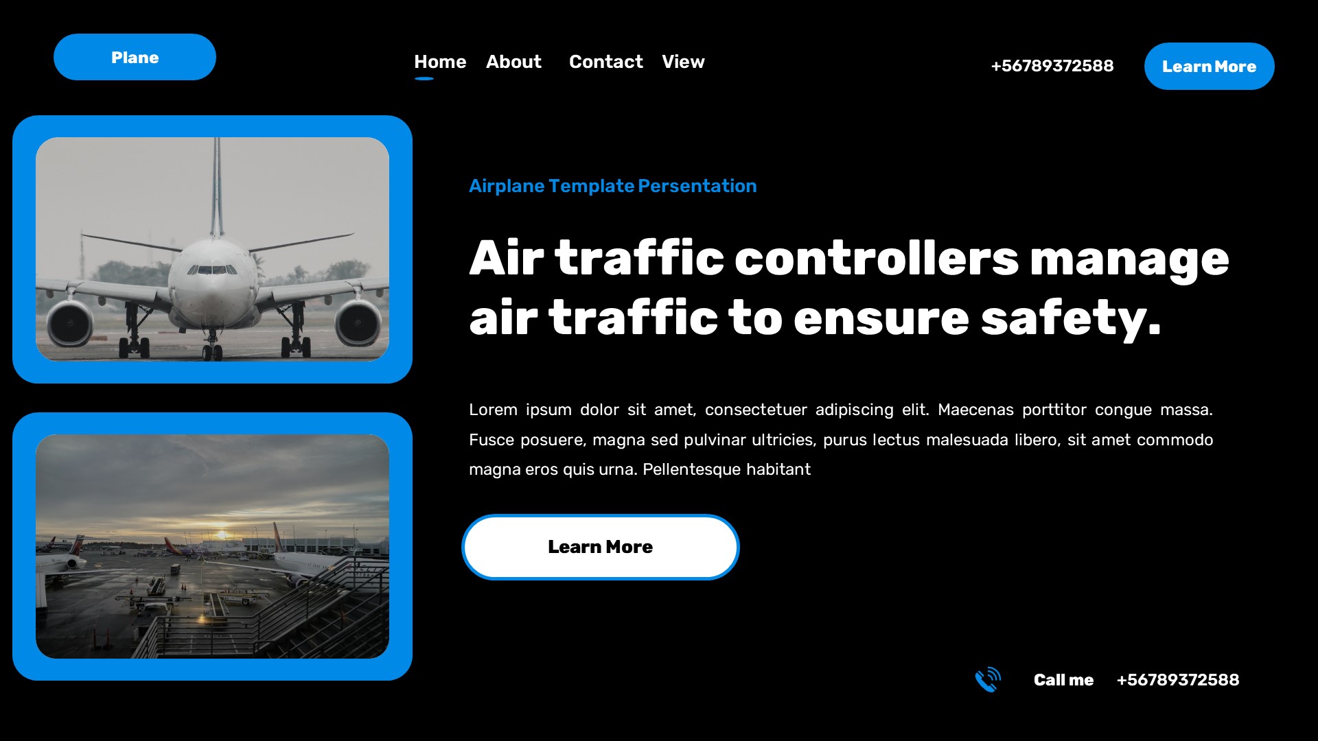 Plane Aviation Powerpoint Template, Presentation Templates | GraphicRiver