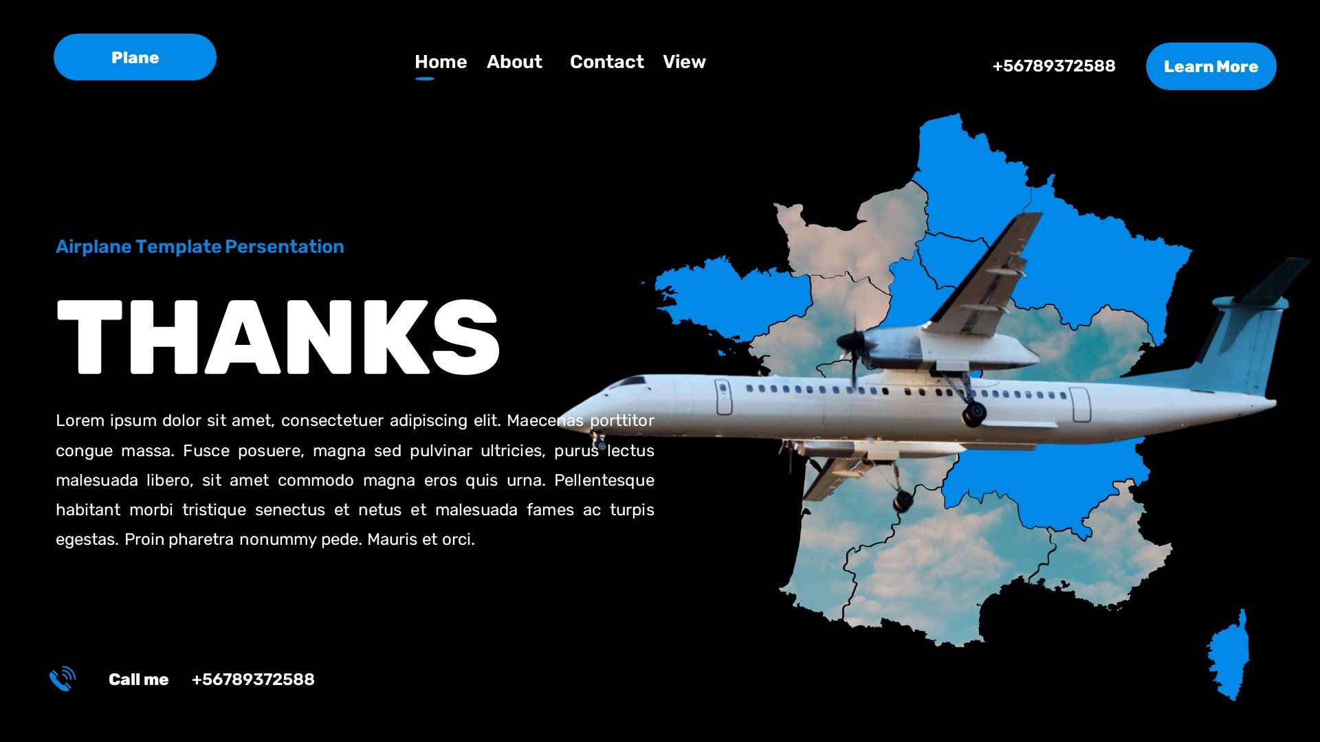 Plane Aviation Powerpoint Template, Presentation Templates | GraphicRiver