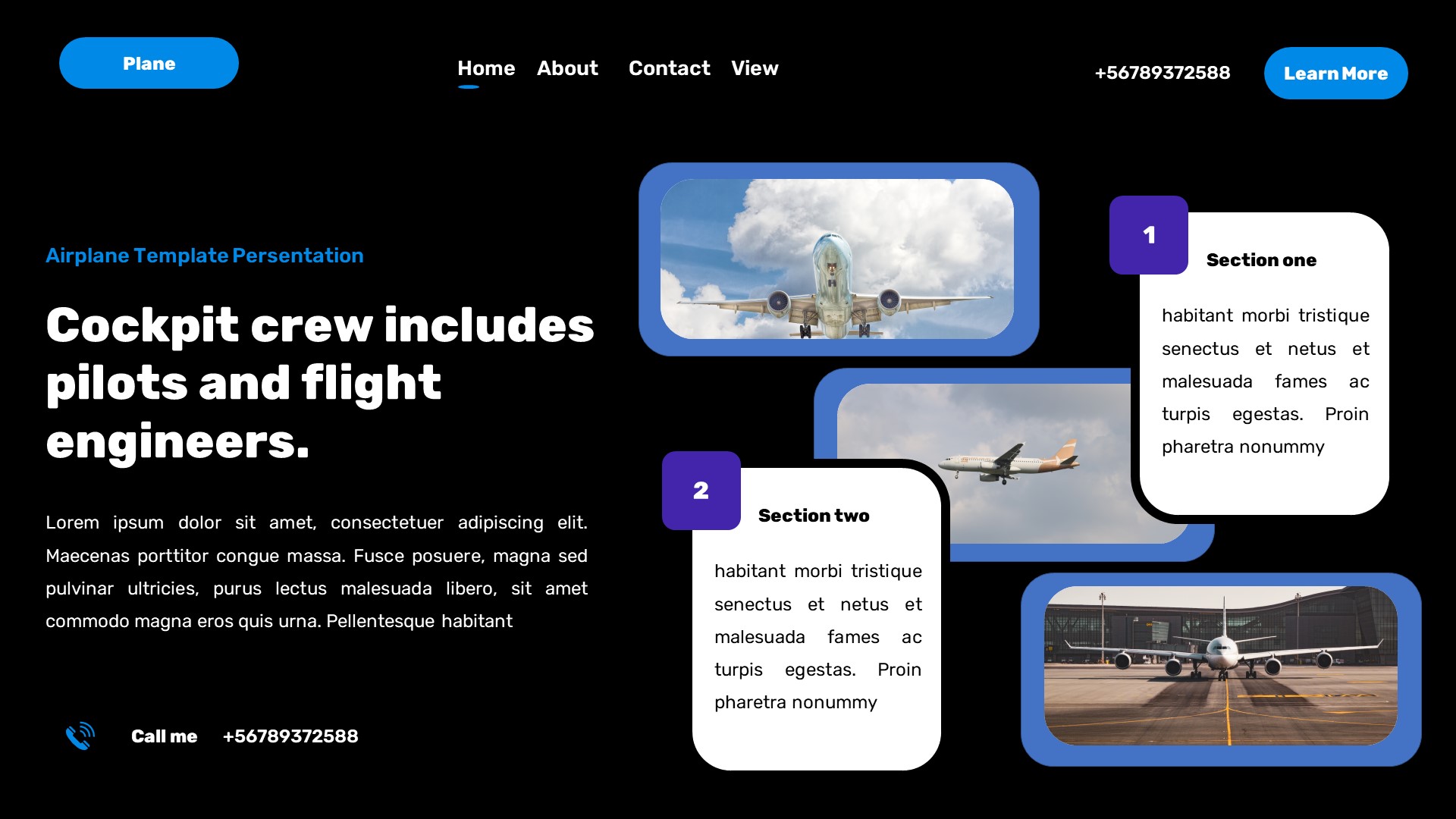 Plane Aviation Powerpoint Template, Presentation Templates | GraphicRiver