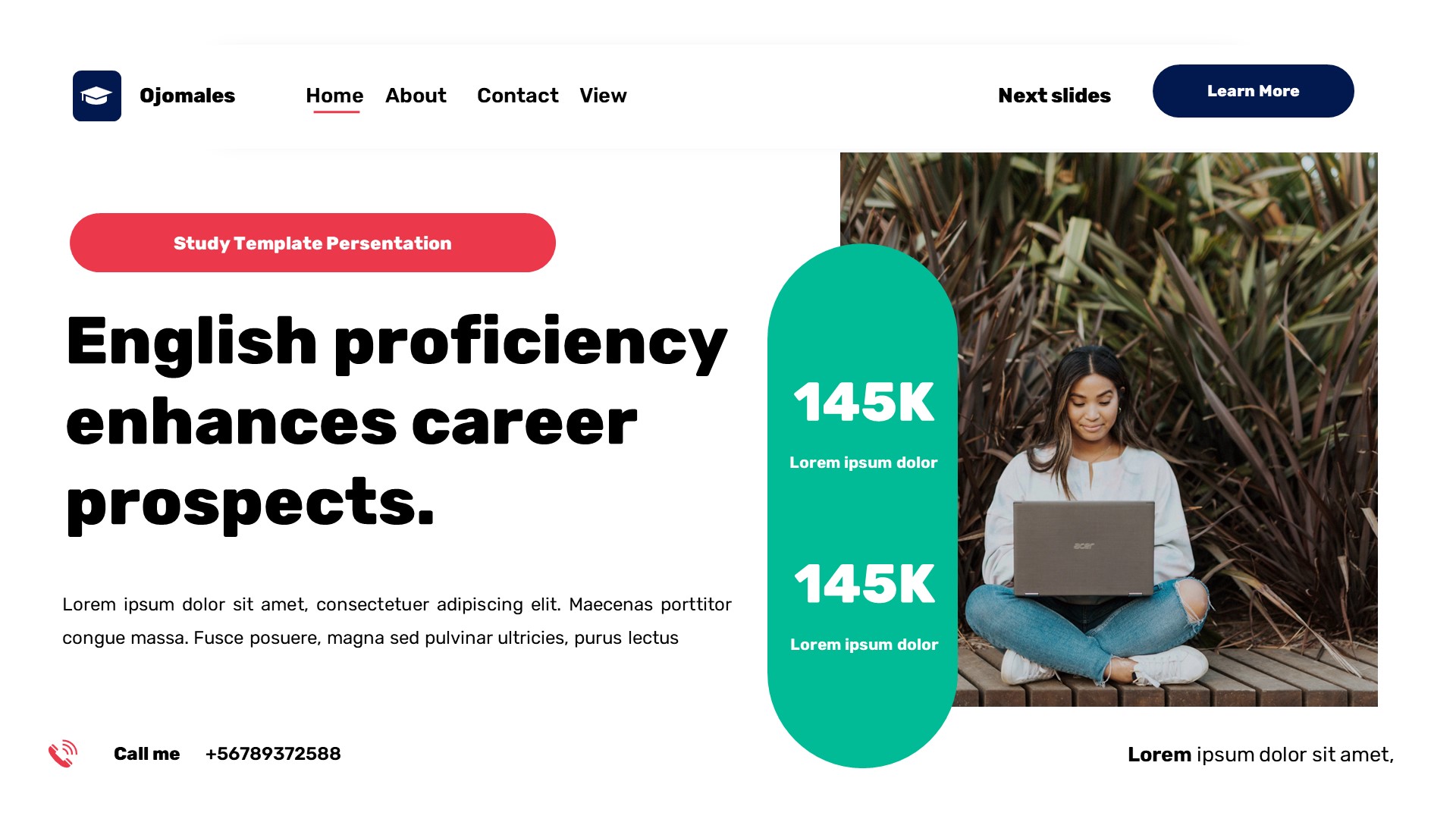 Ojomales - Education Learning Powerpoint Template, Presentation Templates