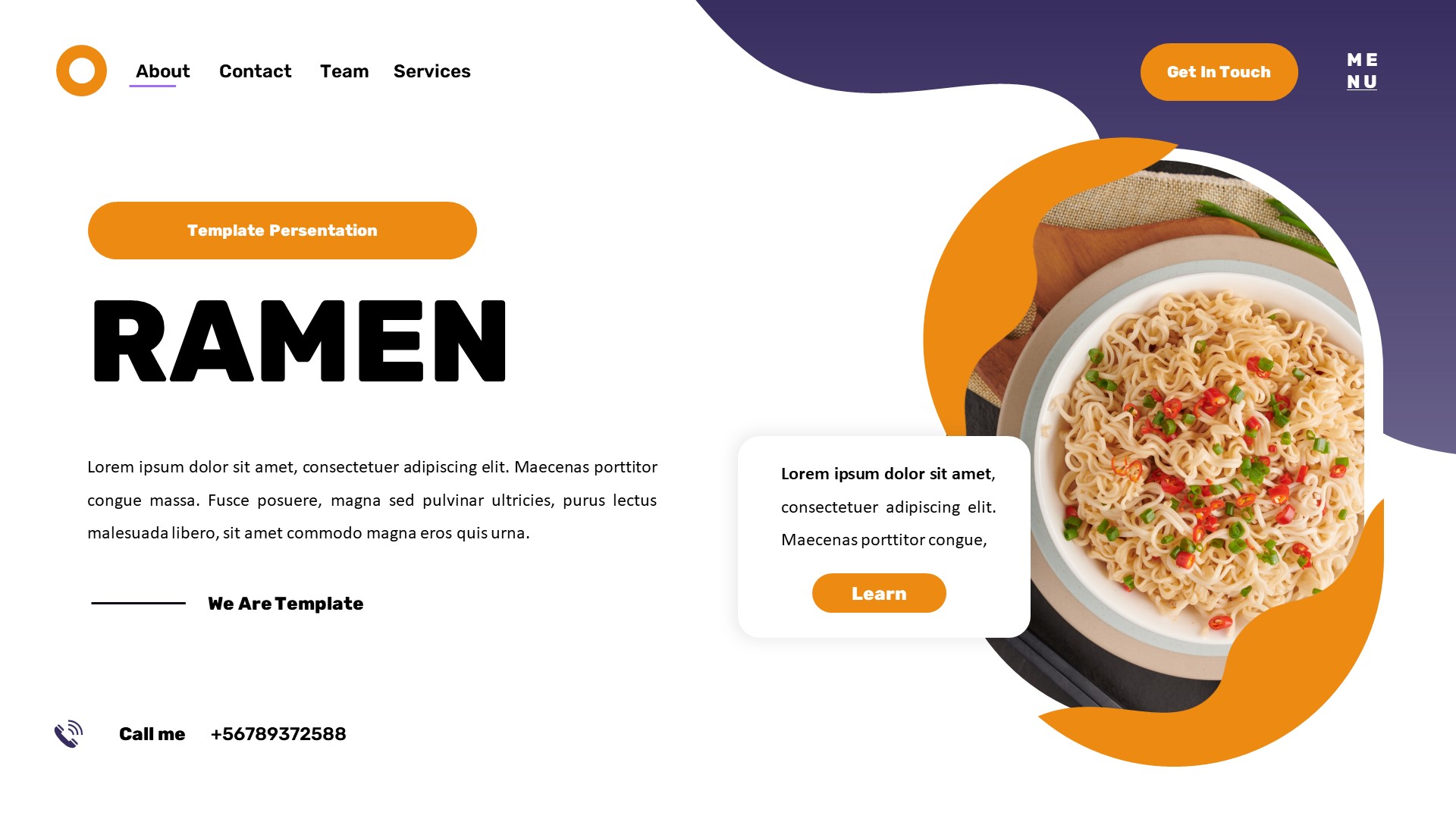 Ramen - Noodle & Japan Food Powerpoint Template, Presentation Templates