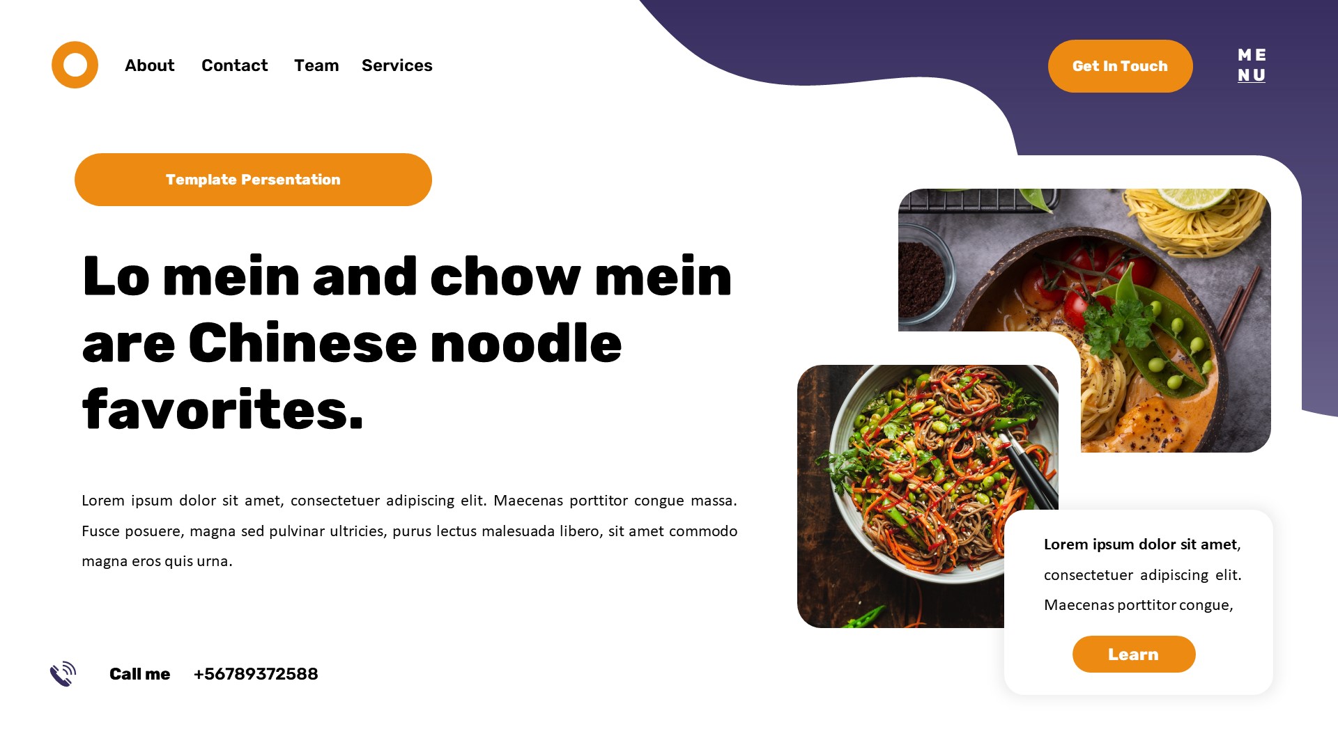 Ramen - Noodle & Japan Food Powerpoint Template, Presentation Templates
