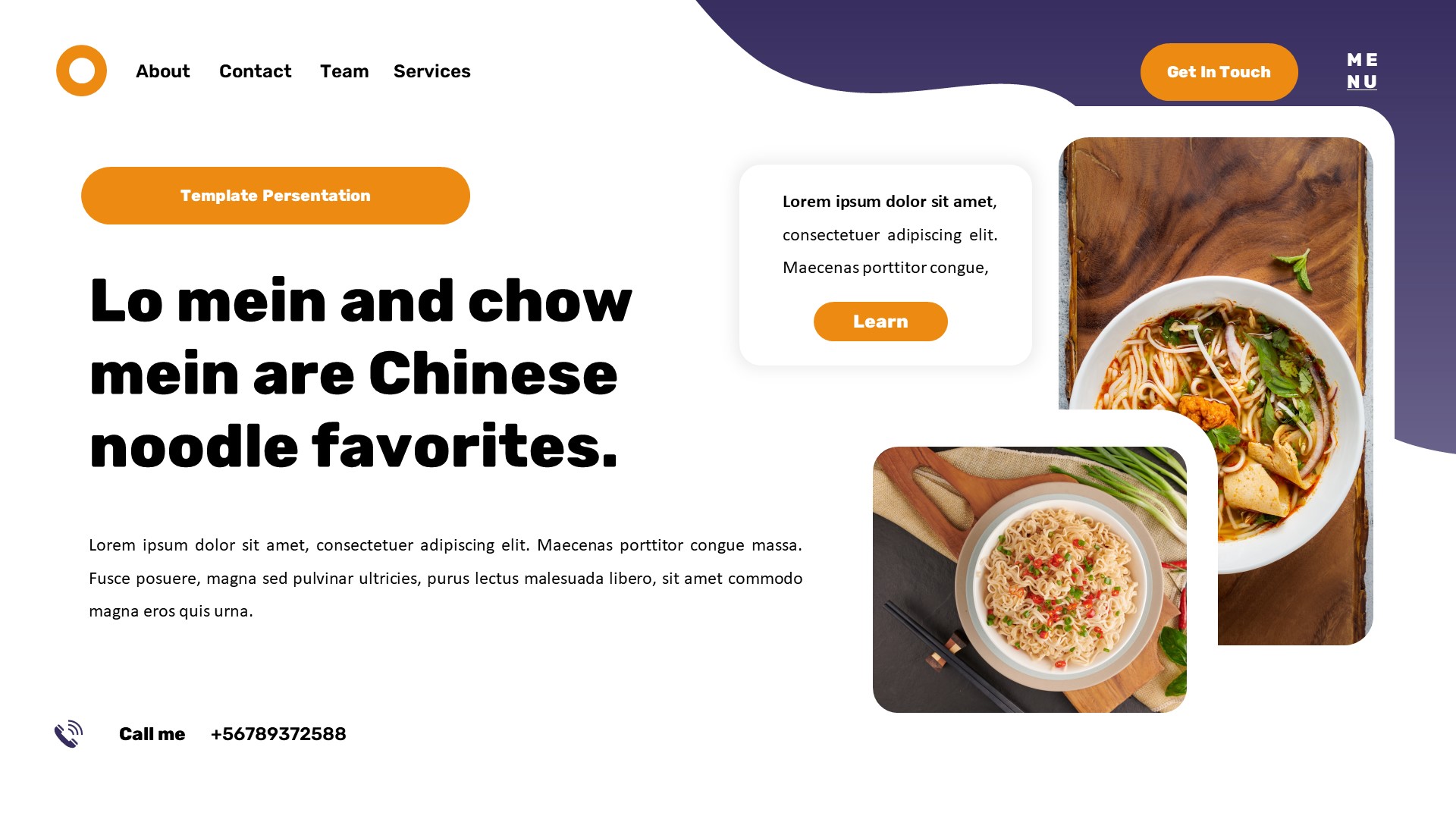Ramen - Noodle & Japan Food Powerpoint Template, Presentation Templates