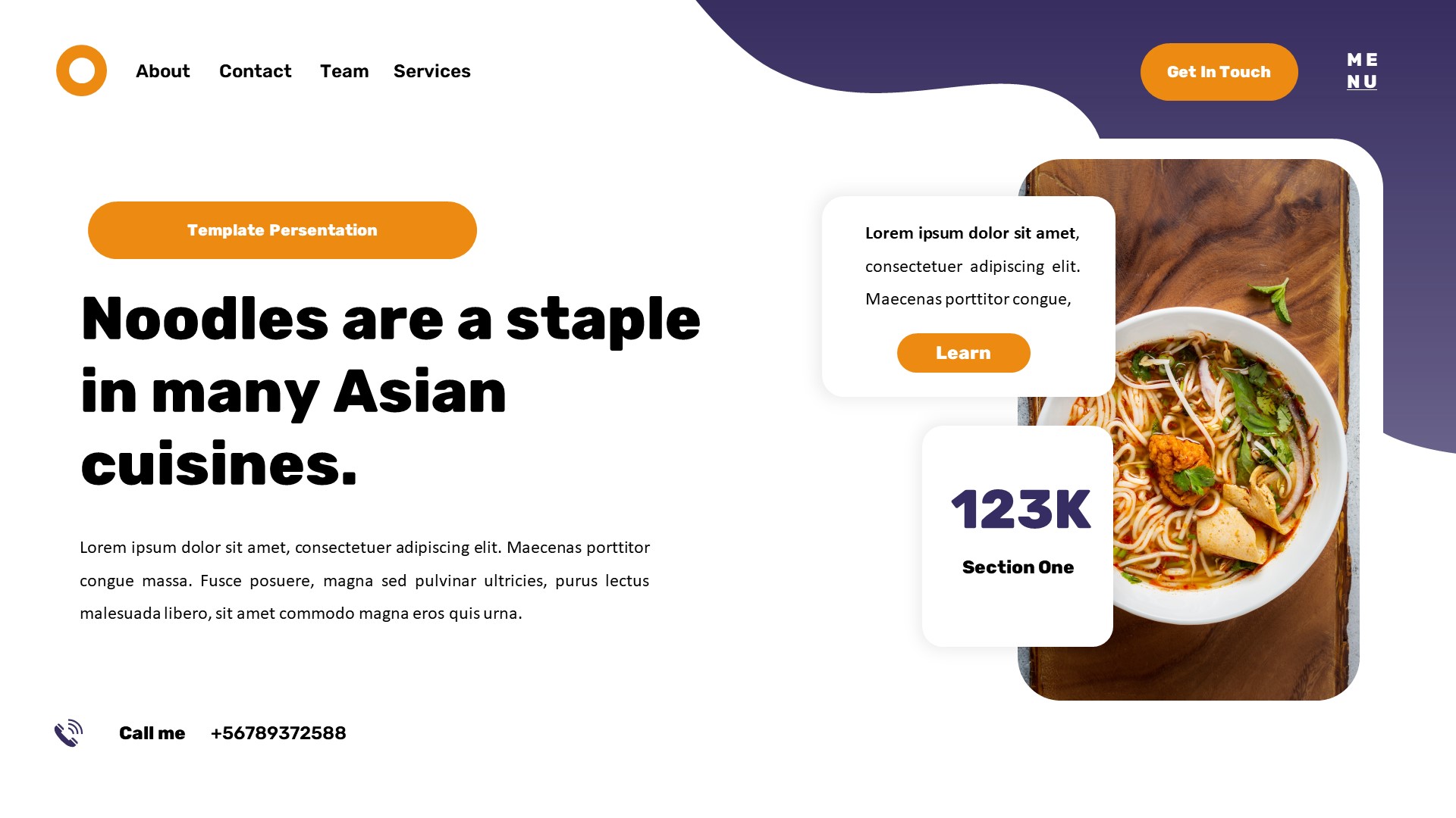 Ramen - Noodle & Japan Food Powerpoint Template, Presentation Templates