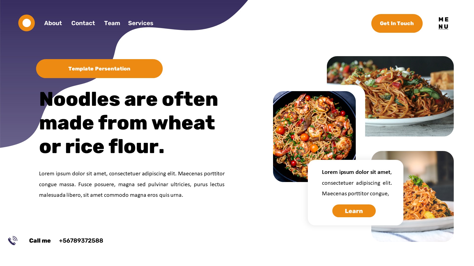 Ramen - Noodle & Japan Food Powerpoint Template, Presentation Templates