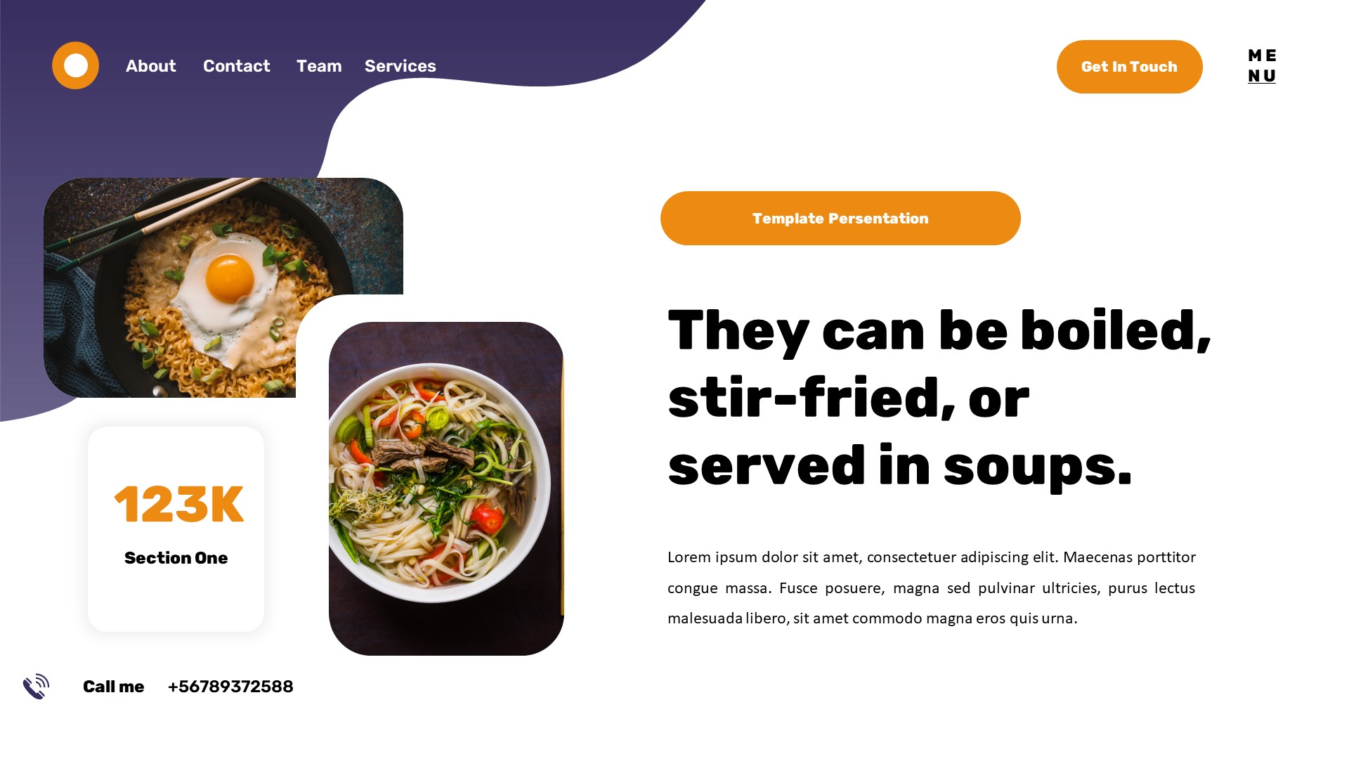 Ramen - Noodle & Japan Food Powerpoint Template, Presentation Templates