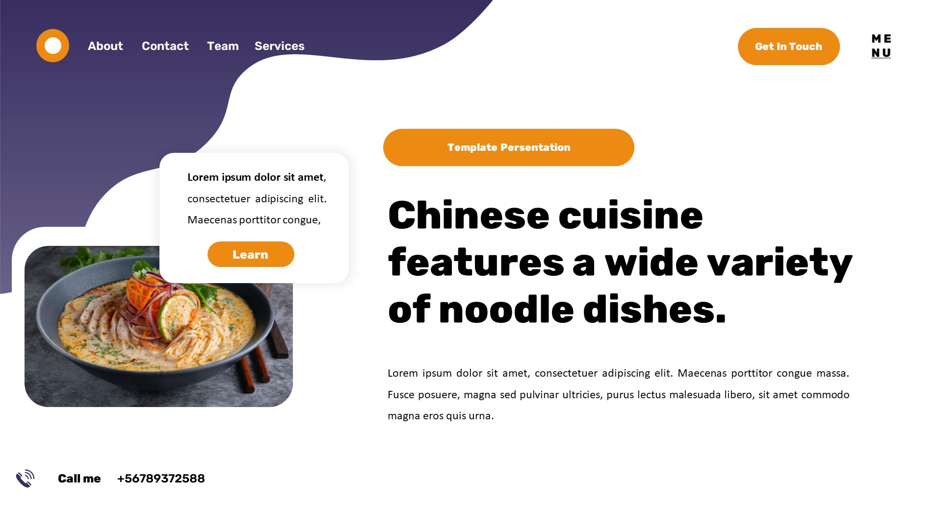 Ramen - Noodle & Japan Food Powerpoint Template, Presentation Templates