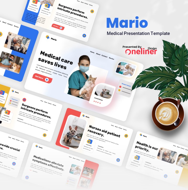 Mario - Medical Health Powerpoint Template, Presentation Templates