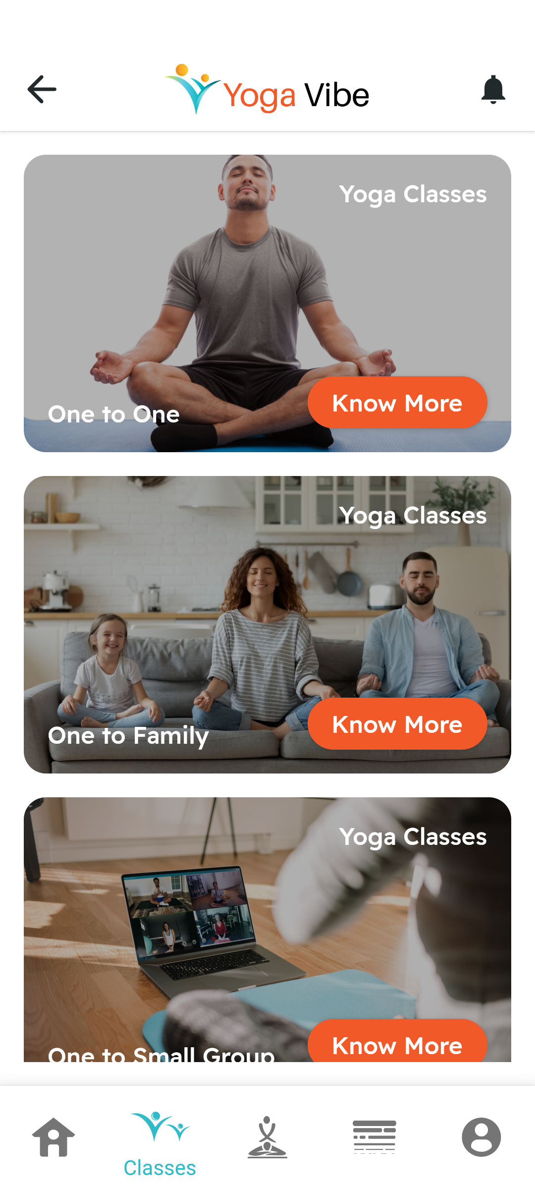 Yoga Vibe: UI Kit for Yoga Classes and Therapy Flutter Template by beepixl