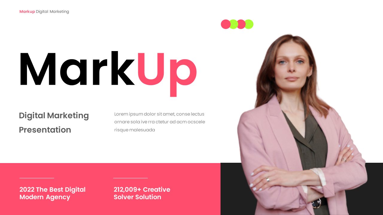 Markup - Digital Marketing PowerPoint Template, Presentation Templates