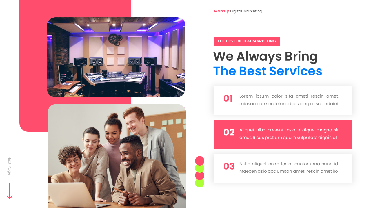 Markup - Digital Marketing PowerPoint Template, Presentation Templates