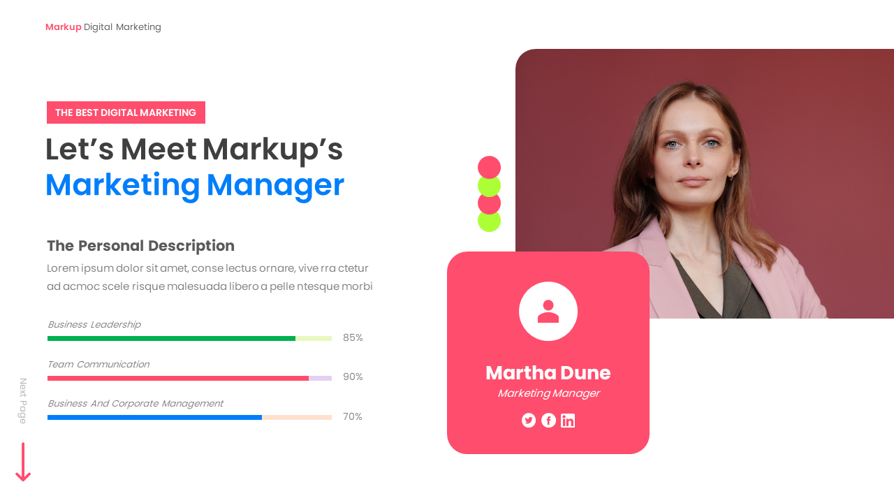 Markup - Digital Marketing PowerPoint Template, Presentation Templates