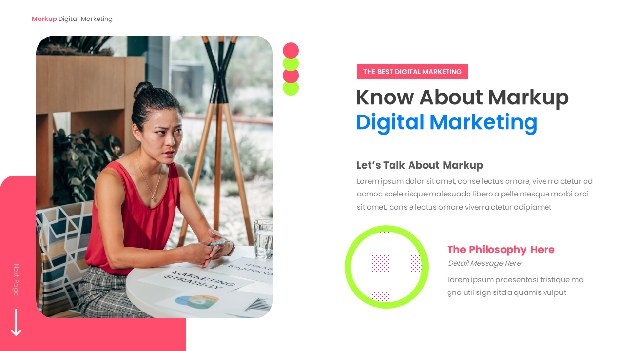 Markup - Digital Marketing PowerPoint Template, Presentation Templates