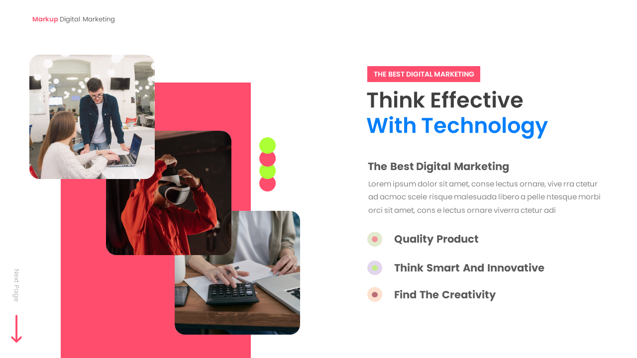 Markup - Digital Marketing PowerPoint Template, Presentation Templates