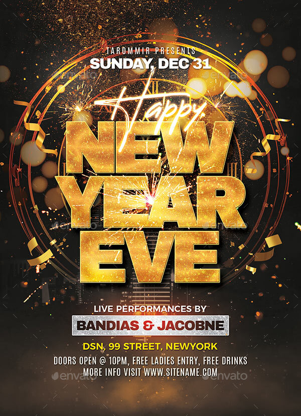 New Year Flyer, Print Templates | GraphicRiver