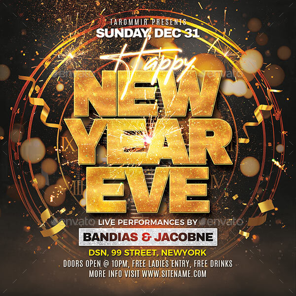 New Year Flyer, Print Templates | GraphicRiver