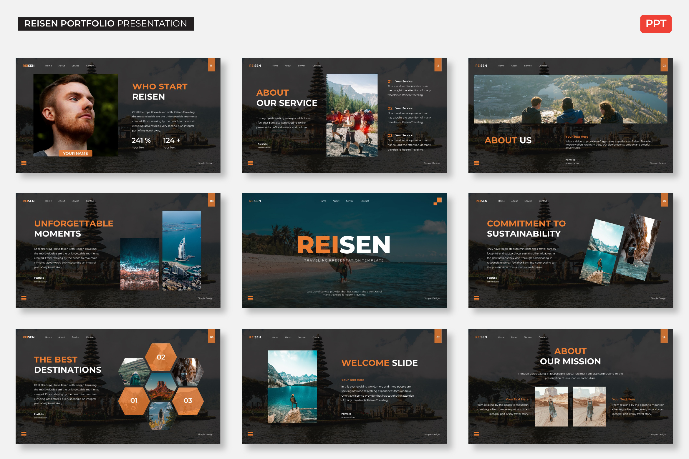 Reisen Traveling Presentation Template, Presentation Templates ...