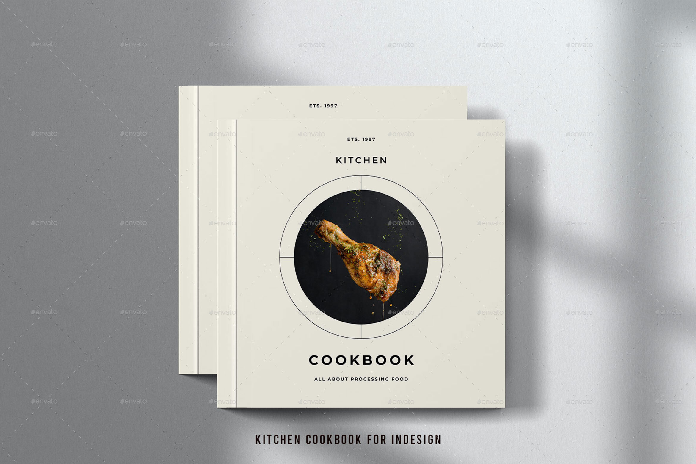 Square Kitchen Cookbook, Print Templates | GraphicRiver