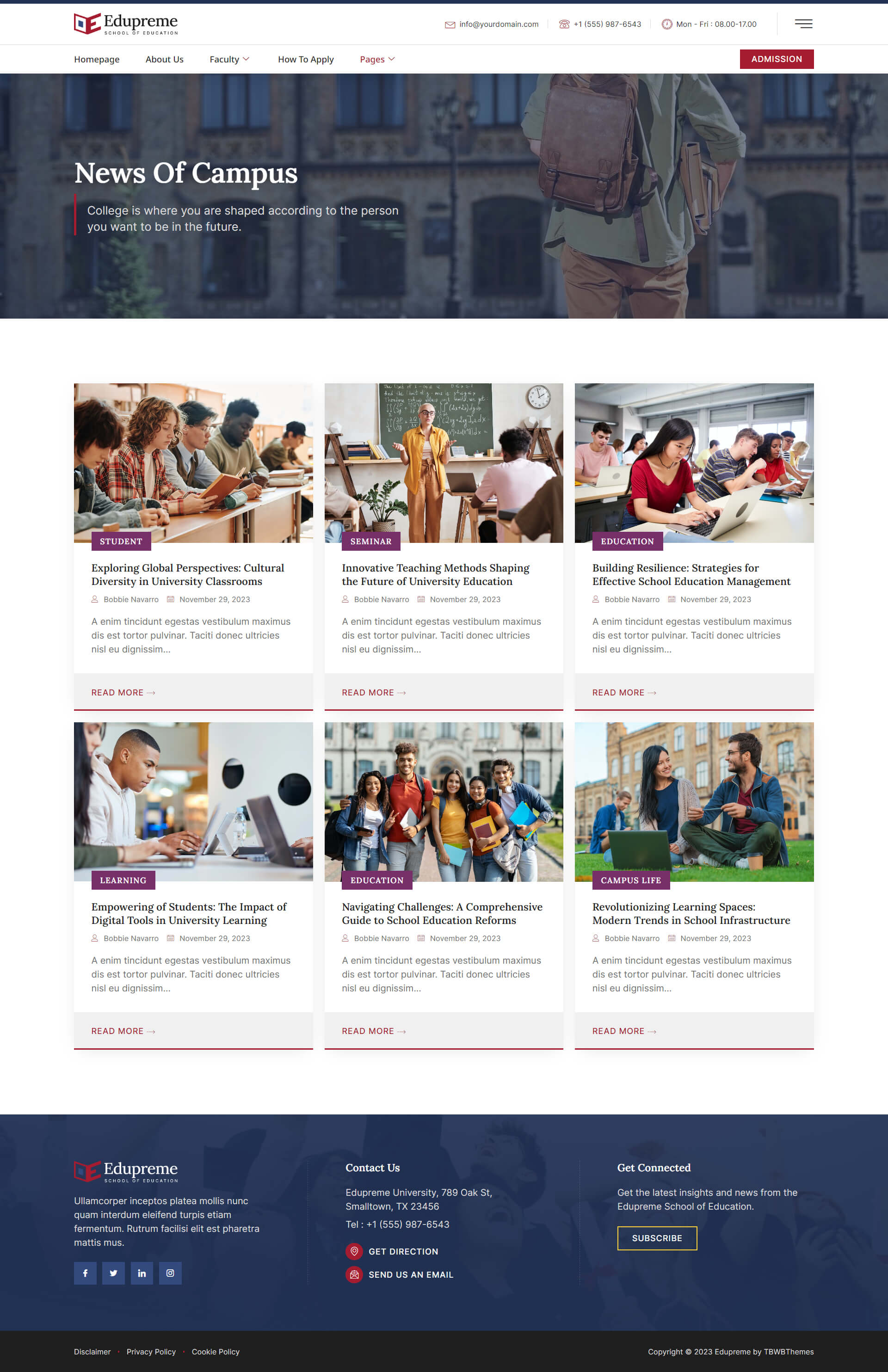 Edupreme - University & College Elementor Template Kit by TBWBthemes