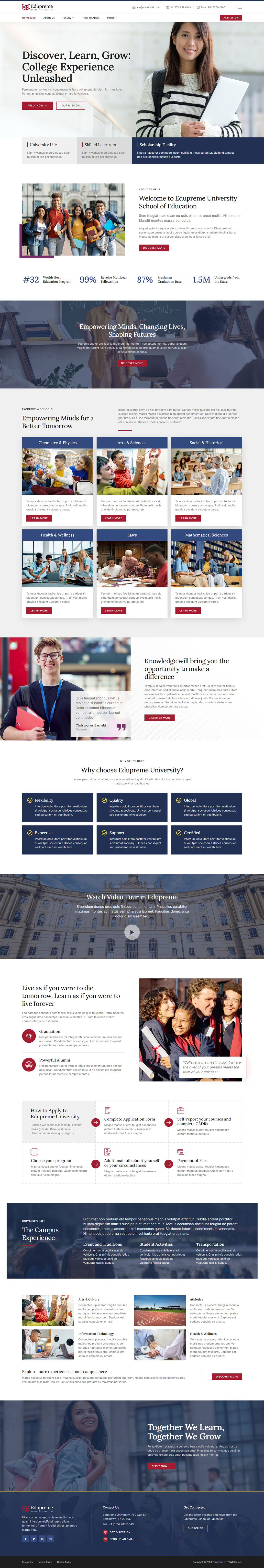 Edupreme - University & College Elementor Template Kit by TBWBthemes