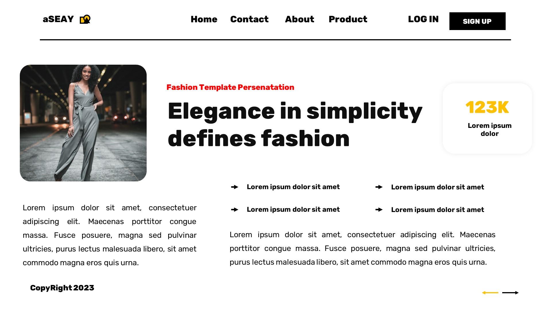 Aseay - Fashion Google Slides Template, Presentation Templates ...