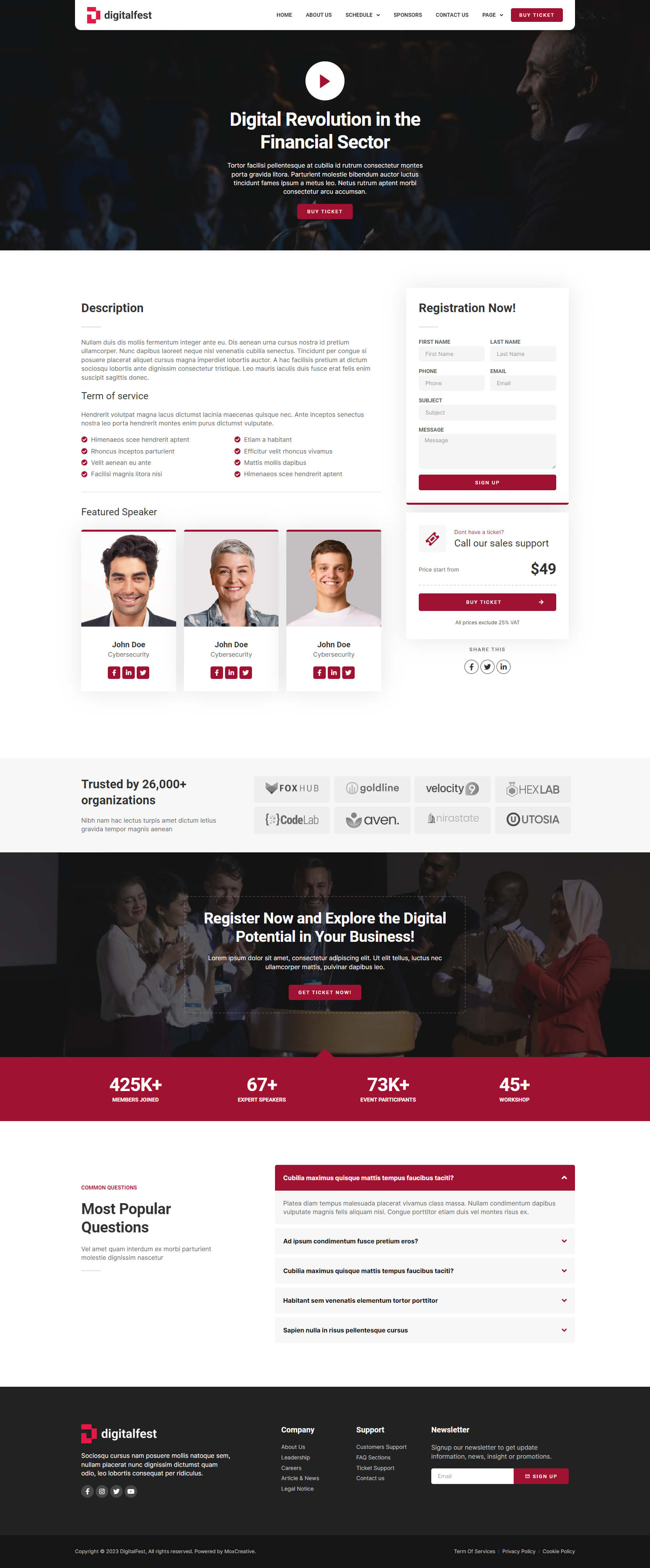 DigitalFest - Event & Conference Elementor Pro Template Kit by moxcreative