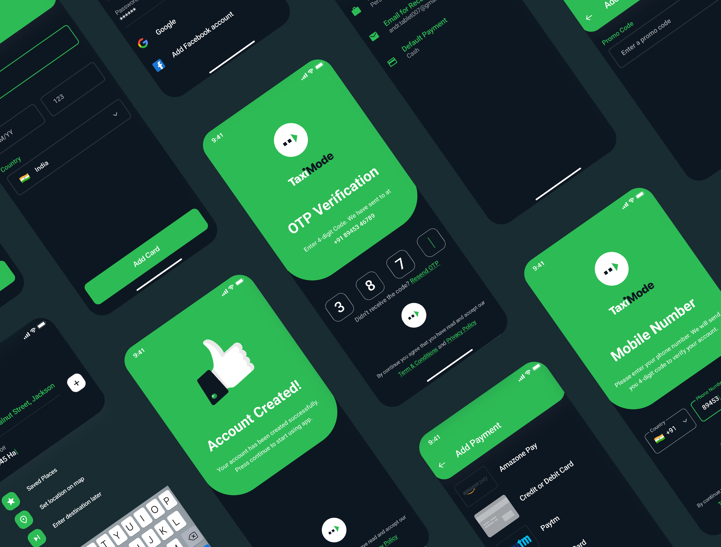 TaxiMode | Figma Template - Taxi Booking UI Kit for App + Light & Dark ...