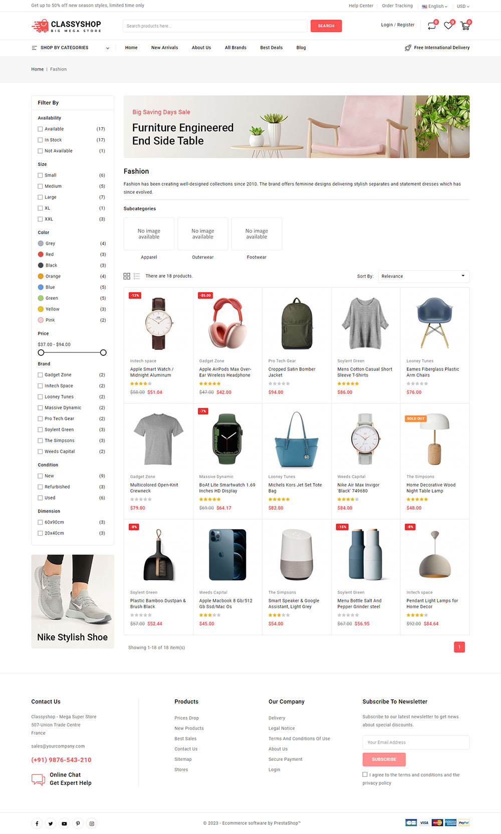 Classyshop - Premium Mega Store Prestashop 1.7 & 8.x Responsive Theme ...