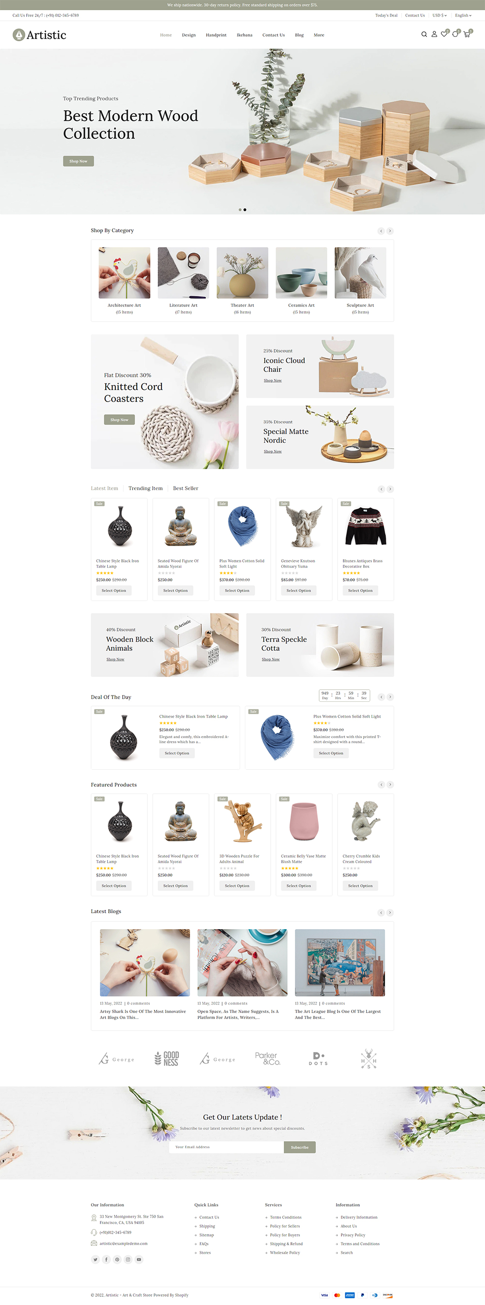 Artistic - Art & Craft Store Shopify Responsive Theme by codezeel ...